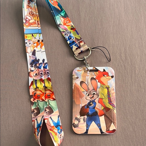 Disney | Accessories | Disney Zootopia Lanyard And Id Card Holder ...